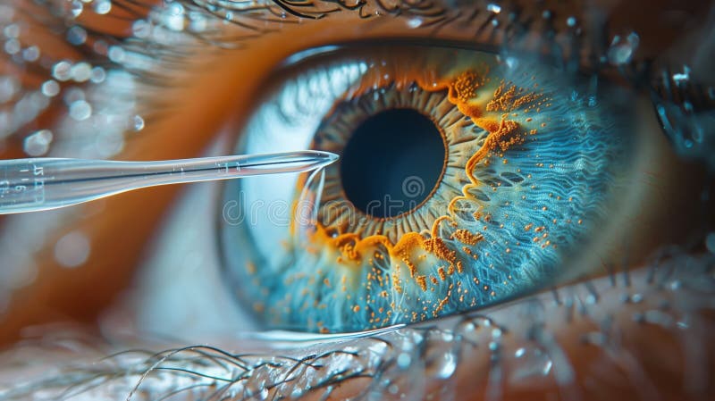 Human Eye with Needle in Iris Stock Image - Image of innovative ...