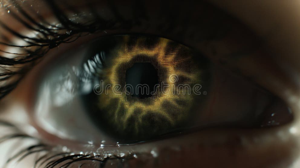 Close-up View of a Human Eye Showcasing Innovative Genetic ...