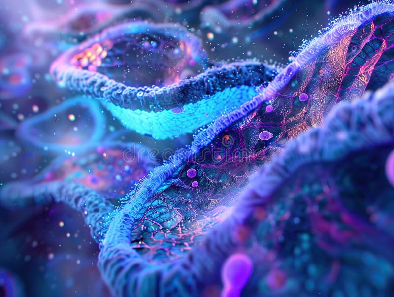 Close-Up View of Human Stem Cells Dividing Stock Illustration ...