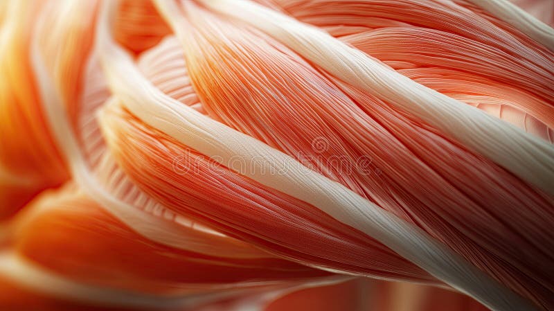 Close-Up of Human Tendon Attaching To Muscle with Realistic Texture ...