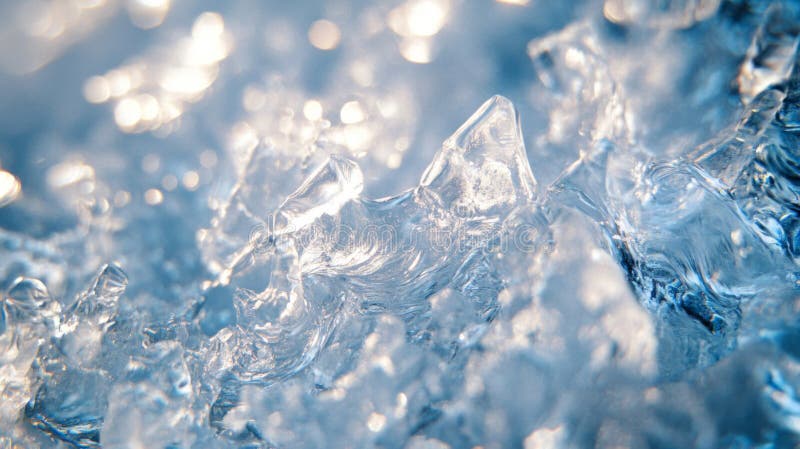A Close-Up View of Icy Crystal Formations Stock Illustration ...