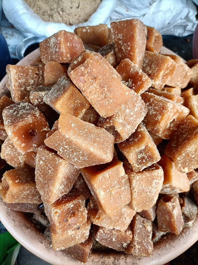 Close Up View of a Indian Brown Sugar Cube in Market Stock Image ...