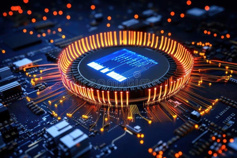 Fiber Optic Technology Showcase in Advanced High-Tech Environment with ...