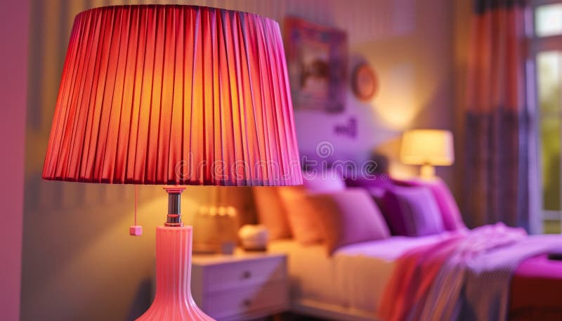 Close Up View of an Innovative Smart Lamp with Vibrant Color Changing ...