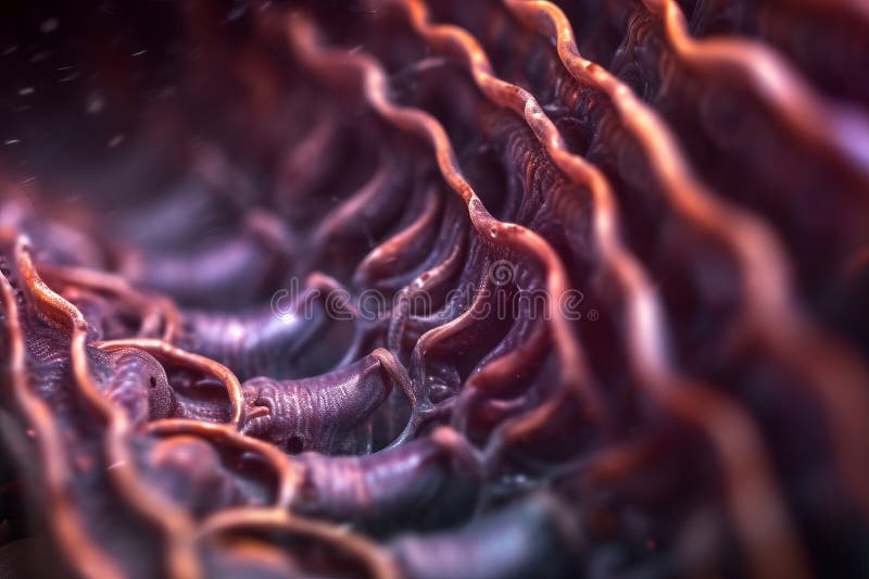 A Close Up View of the Inside of a Worm Stock Illustration ...