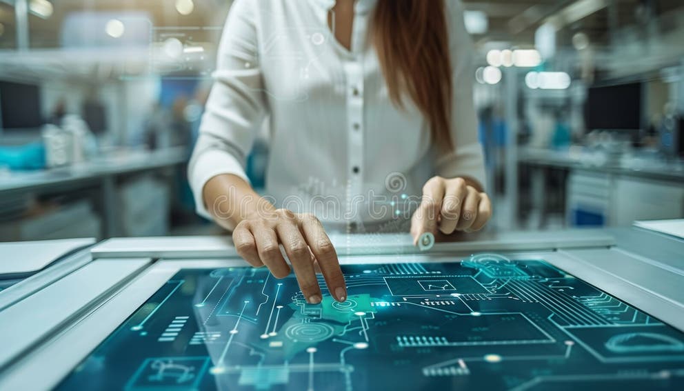 Close Up View of Interactive Augmented Reality Display on Tablet for ...