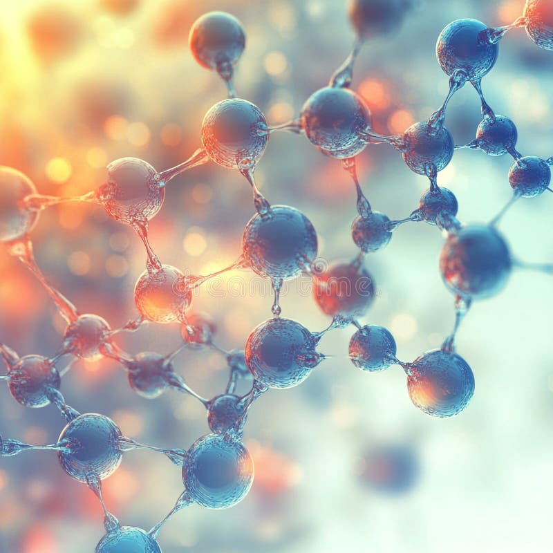 Molecular Structure with Vibrant Colors Showcasing Scientific Beauty ...