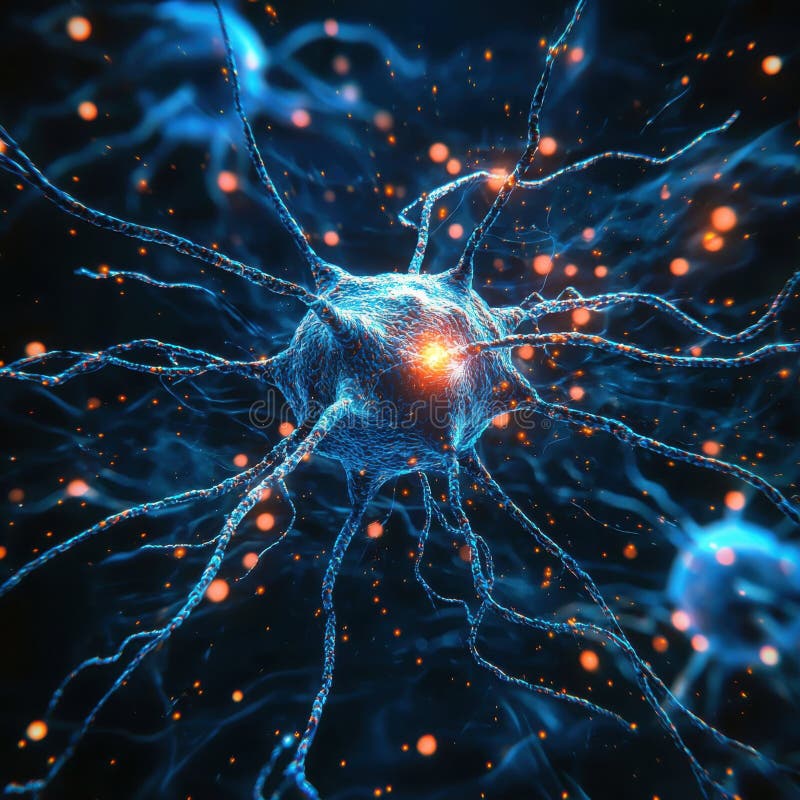 Close-up View of Interconnected Neurons in a Biological Network ... Close-up View of Interconnected Neurons in a Biological Network ...