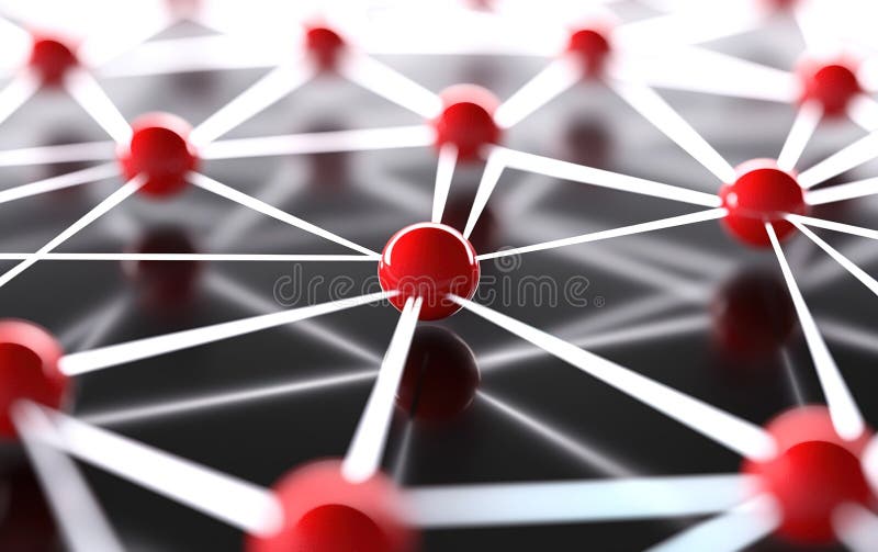 A Close-up View of Interconnected Nodes Illustrating a Network ...