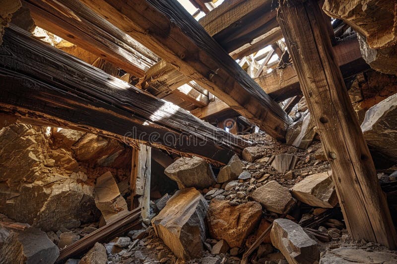 The Ruins of a Forgotten Structure Stock Illustration - Illustration of ...