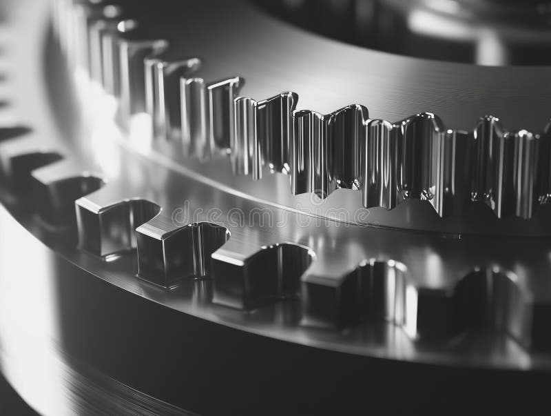 Close Up View of Interlocking Metal Gears Rotating Smoothly Stock Image ...