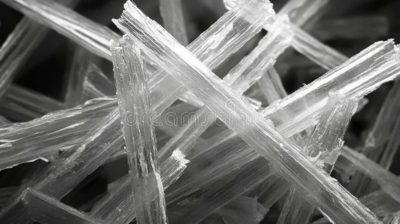 A Close Up View of Intertwined Crystal Structures Stock Illustration ...