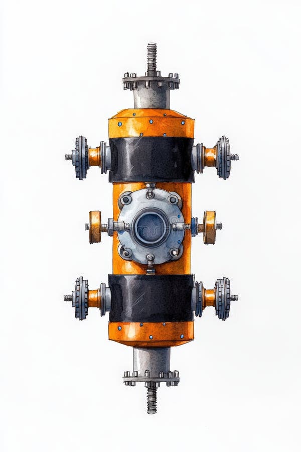 A Closeup View of an Intricate Industrial Component Showcasing ...