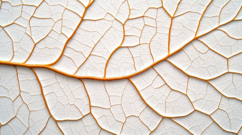 Close-Up View of Intricate Nature Leaf Vein Pattern Stock Illustration ...