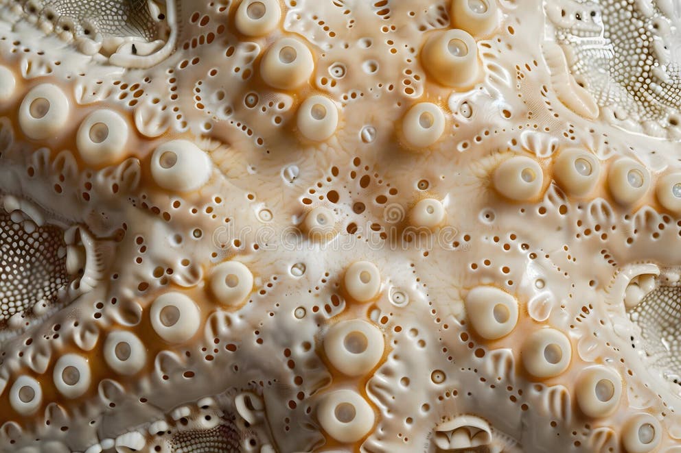 Close-Up View of Intricate Sea Shell Texture, Observing the Detailed ...