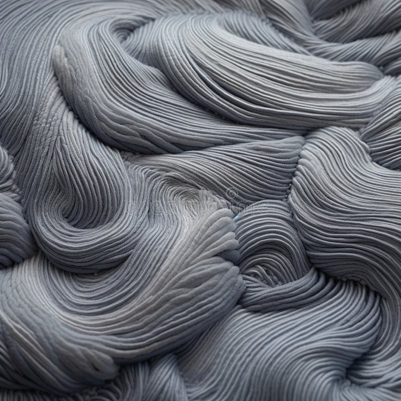 Close-up View of Intricate Wool Patterns in a Serene and Monochromatic ...