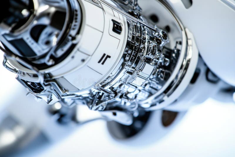 A Close Up View of a Jet Engine S Internal Components Stock Image ...