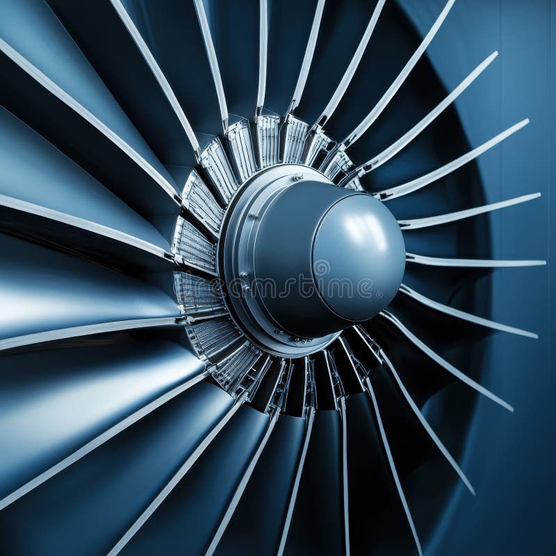 Close Up View of a Jet Engine Showcasing Intricate Components and ...