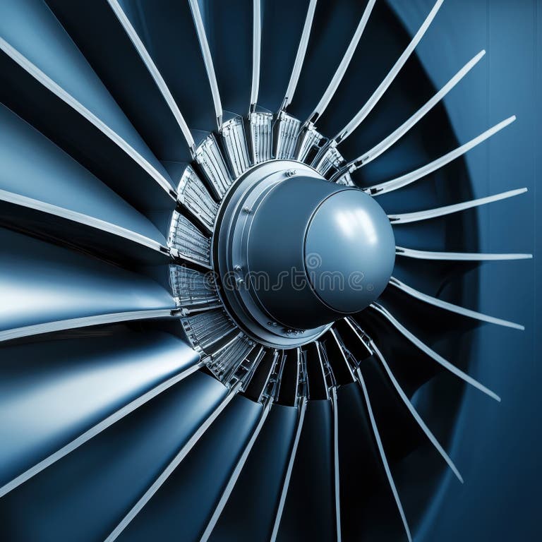 Close Up View of a Jet Engine Showcasing Intricate Components and ...