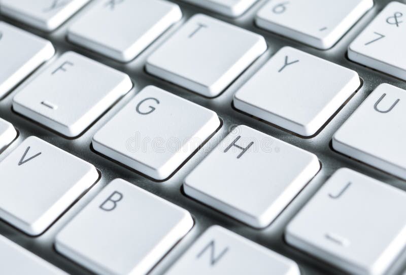 Close Up View of Keyboard of a Laptop Stock Image - Image of whitish ...