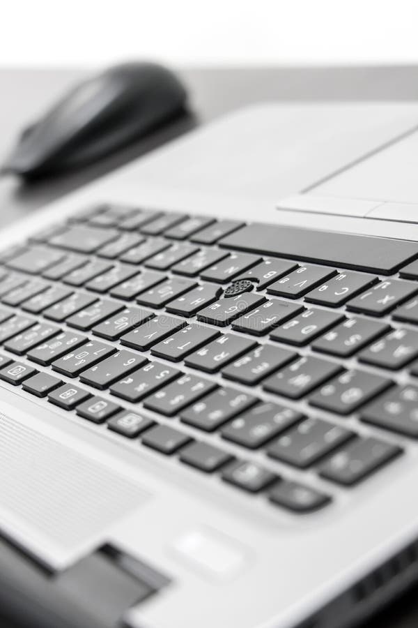 Close-up View of Keyboard with Mouse Stock Image - Image of notebook ...