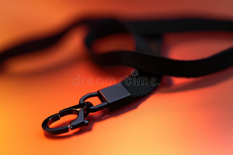 A Close-up View of a Lanyard Lying on a Table Stock Photo - Image of ...