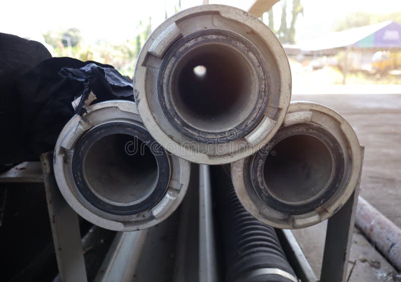 Close-up View of a Large Cable Electrical Conduit System in an ...