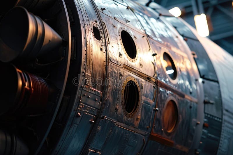 Close Up View of a Large Metal Object Inside a Building. Versatile ...