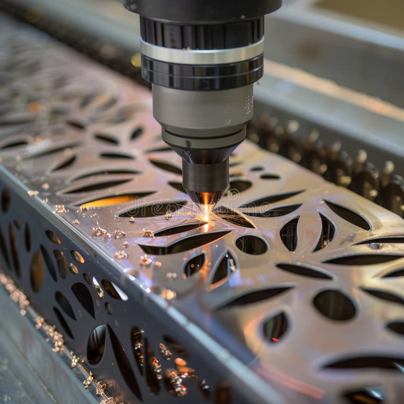 A Close-up View of a Laser Engraving Machine Etching Detailed Designs ...
