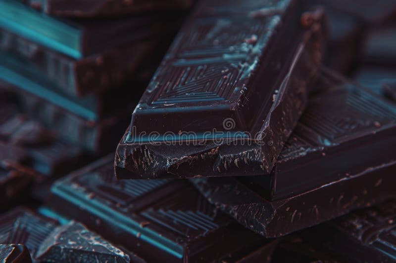 Decadent Ecstasy a Delightful Heap of Rich Chocolate Bars Stock ...