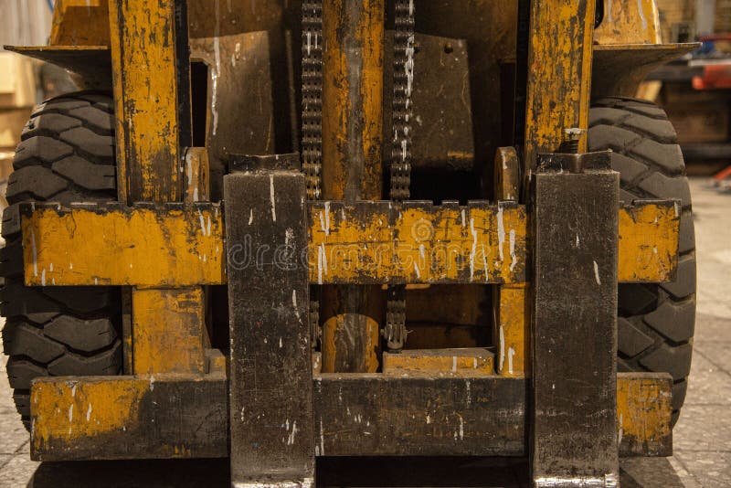 Close Up View of Lift Truck Stock Photo - Image of factory, abstract ...