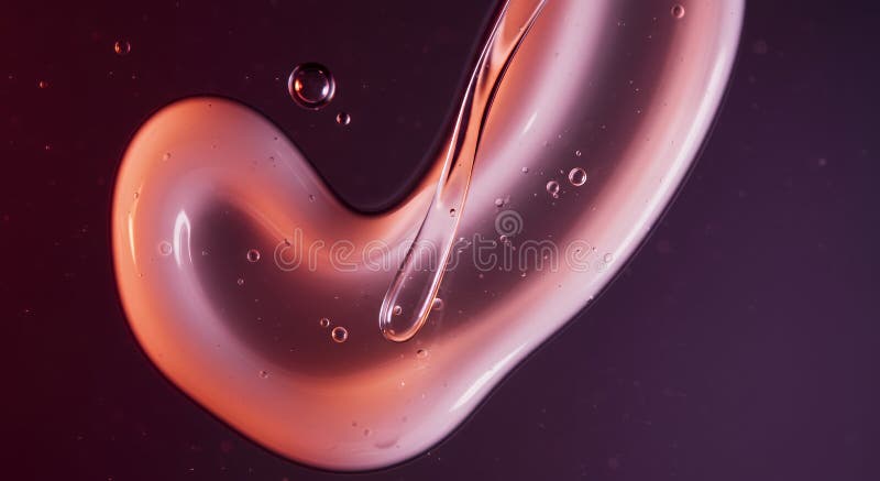 Pink Oil Mousse and Paste Texture Close-up Isolated on Maroon ...