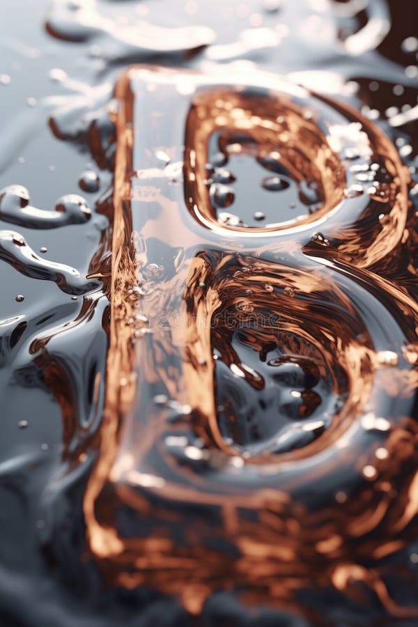 A Close Up View of a Liquid Letter on a Surface. this Versatile Image ...