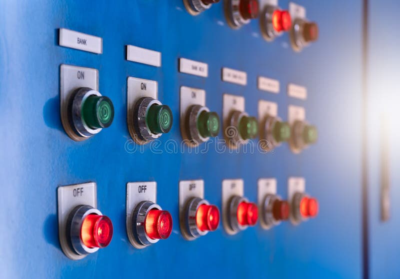 Side View Flare Button Switch Panel Off Machines Stock Photos - Free ...