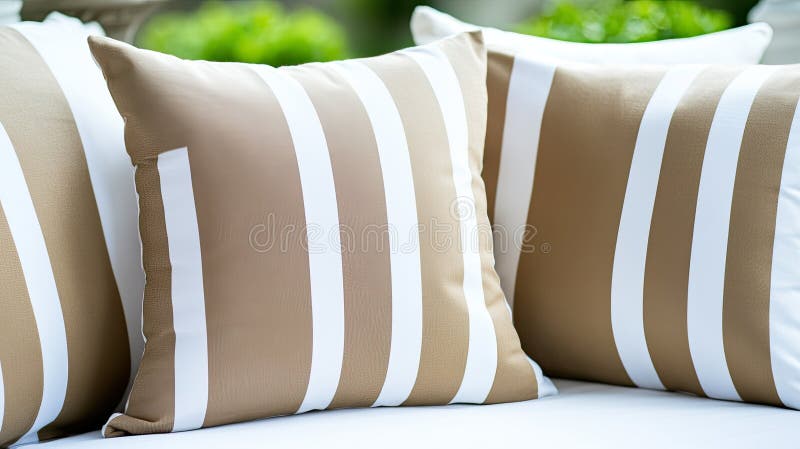 Close-up View of Luxurious Cushions on a Sofa Showcases Rich Textures ...