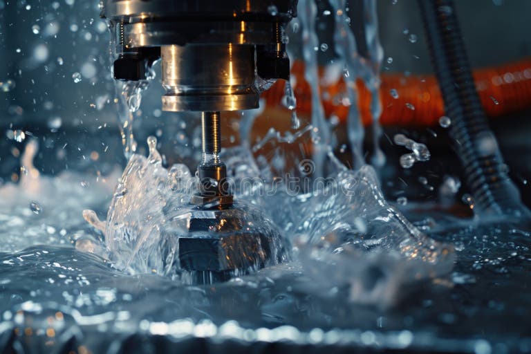 Machine Water Splash stock image. Image of factory, splash - 374780647