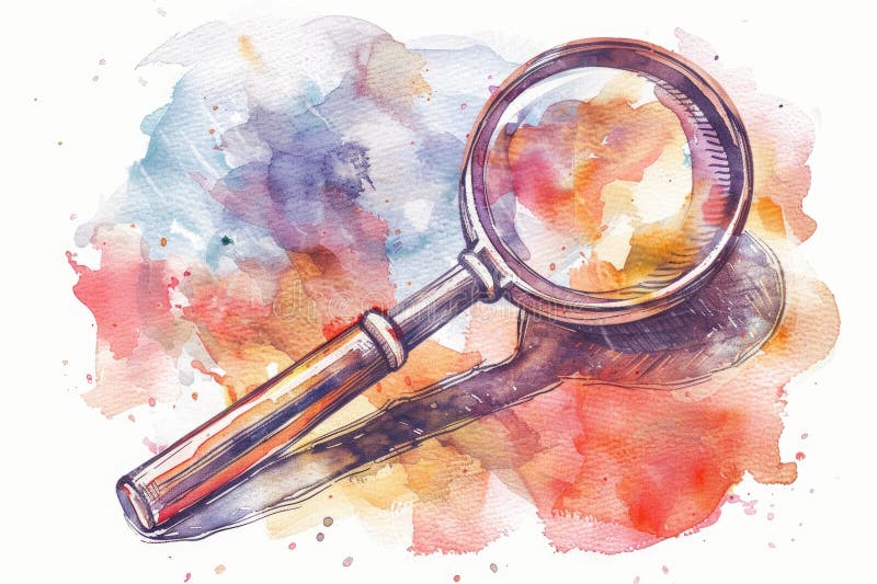 A Close-up View of a Magnifying Glass Sitting on a Plain White Surface ...