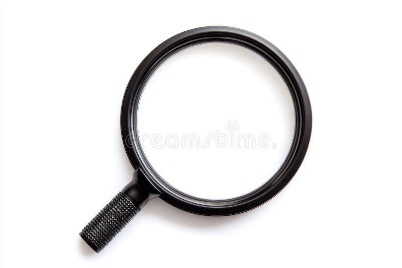 A Close-up View of a Magnifying Glass on a White Background, Suitable ...