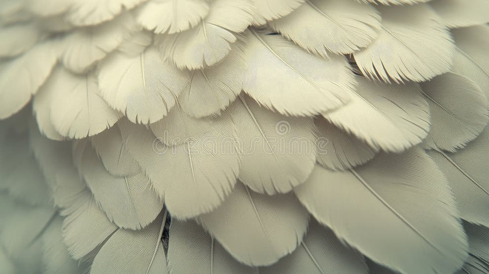 Close Up View of Many Delicate Feathers Stock Illustration ...