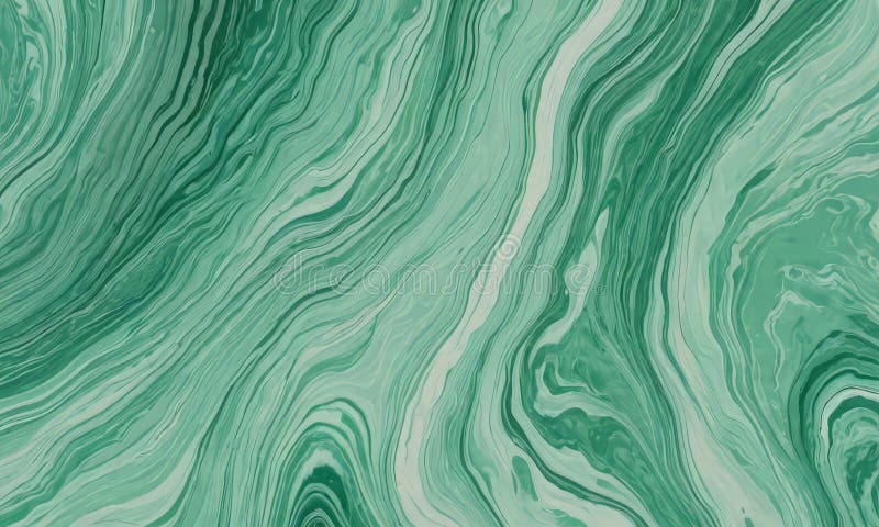 Close-up View Marble-like Pattern with Swirling Green and White Hues ...
