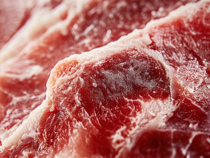 Close-up View of Marbled Raw Red Meat Texture Stock Illustration ...