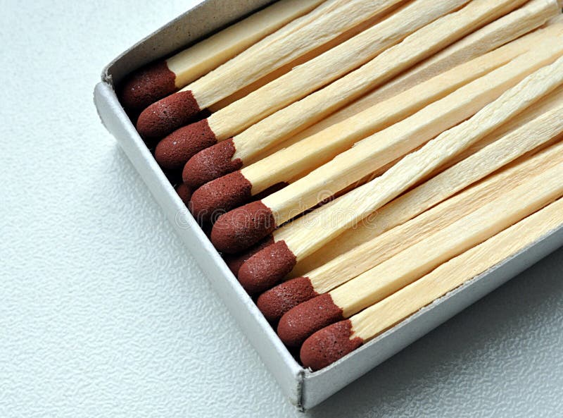 Close-up view of matches stock image. Image of brown - 91340837