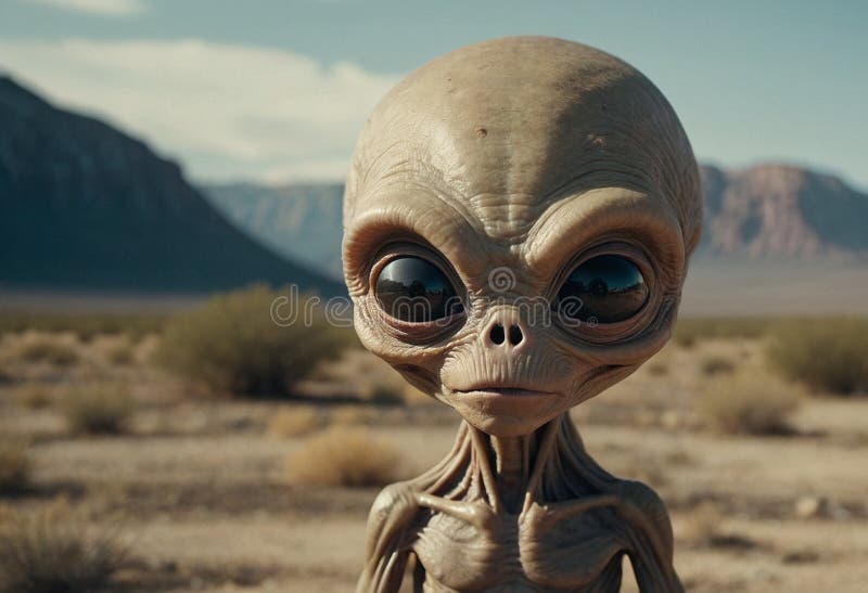 Alien Staring at Camera stock illustration. Illustration of curiosity ...