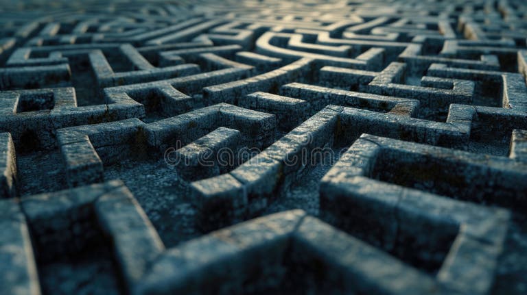 A Close Up View of a Maze in the Ground. this Image Can Be Used To ...