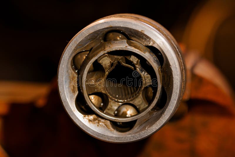 Close-Up View of Mechanical Bearing Revealing Inner Components and ...