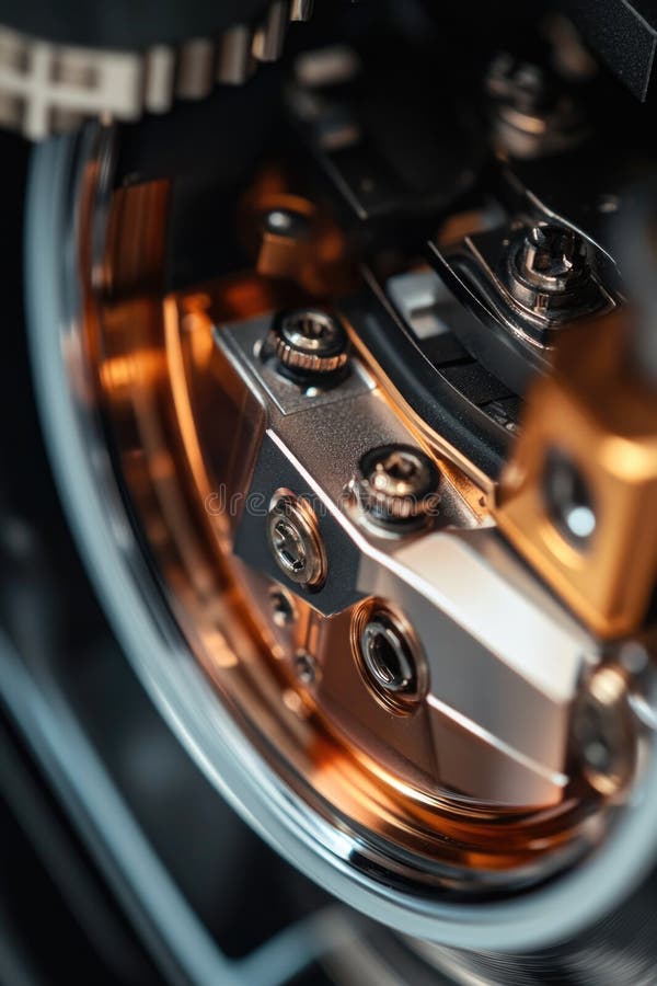 A Close-up View of a Mechanical Device Featuring a Clock Mechanism ...