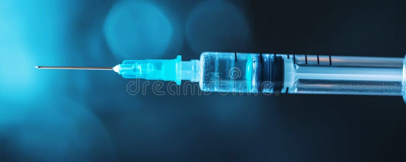 Close-up View of Medical Syringe with a Needle, Showcasing the ...