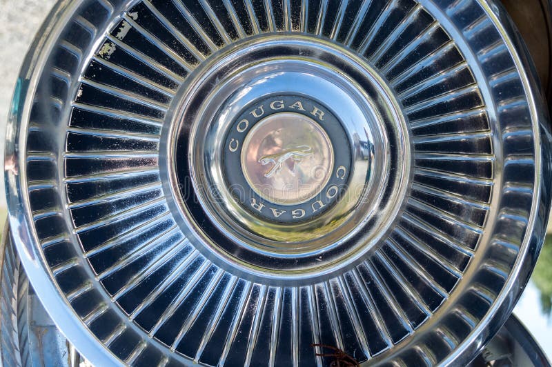 Close Up View of a Mercury Cougar Automobile Hubcap Editorial Stock ...