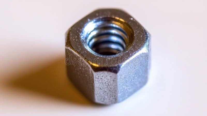 A Close-up View of a Metal Bolt with a Threaded Hole. Stock Photo ...