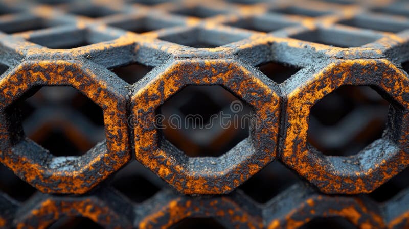 A Close-up View of a Metal Grill Grate with a Textured Surface and Wire ...
